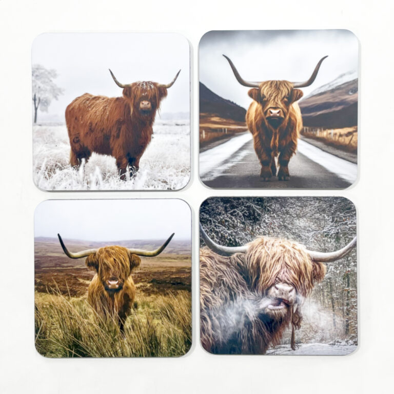 Highland Cow Coasters - Scott's Highland Services Inc.